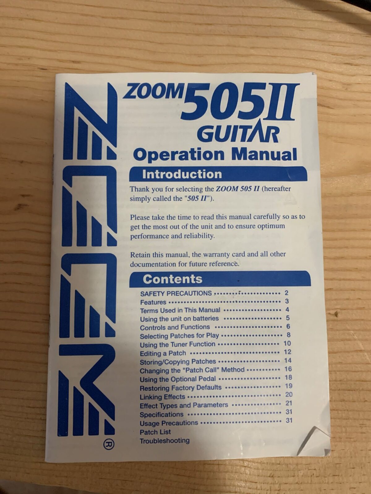 Zoom 505 II Guitar – SynthMania